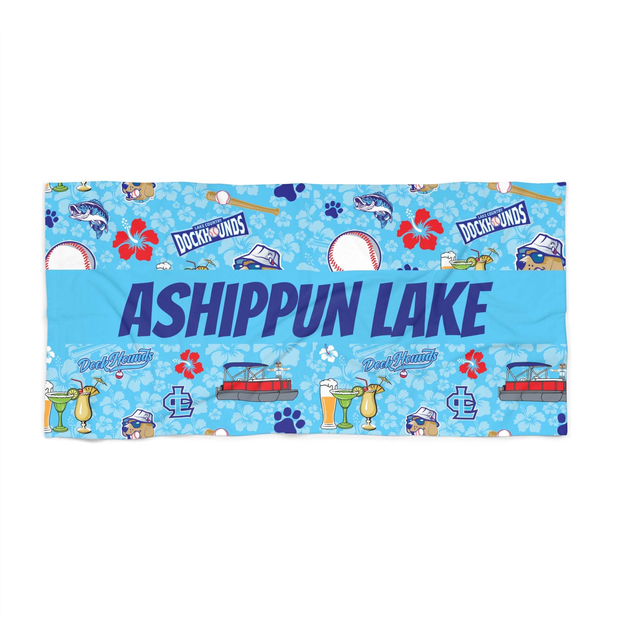 Ashippun Lake | DockHound Oversized Pontoon Towel – Lake Country Vibes